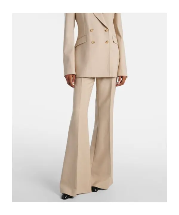 Gabriela Hearst Rhein High-rise Wool Flared Pants