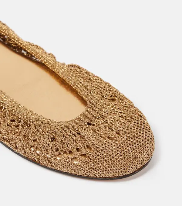 Isabel Marant Étoile Belna Metallic Ballet Flats