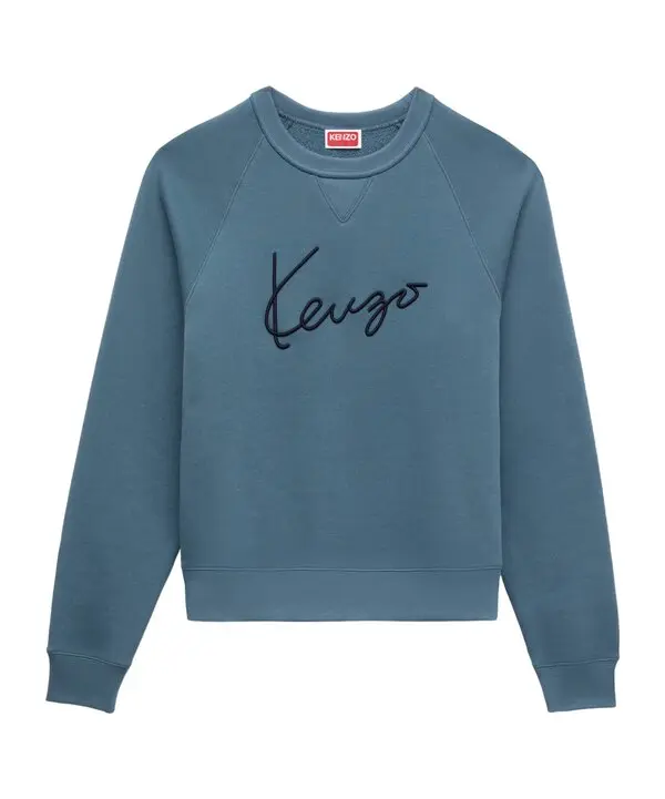 Kenzo Embroidered Cotton Sweatshirt - Anthracite