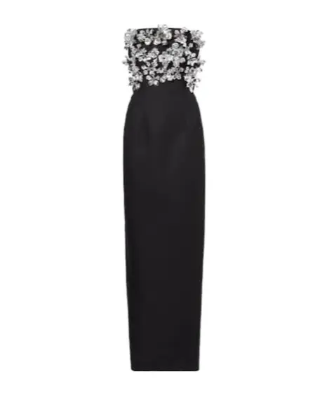 EMILIA WICKSTEAD Laelia Floral Embellished Gown - Black