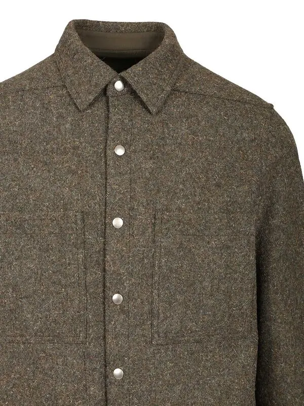 Rick Owens Long-sleeved Button-up Outershirt