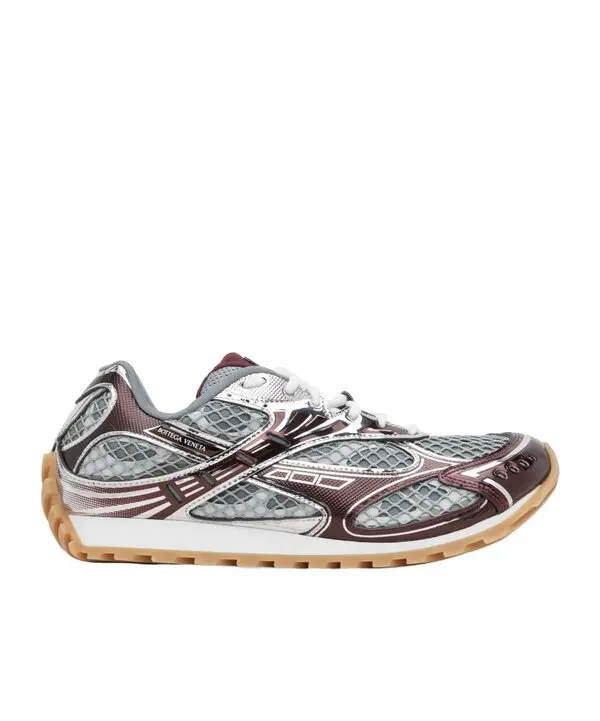 Bottega Veneta Orbit Sneakers - Burgundy  Silver