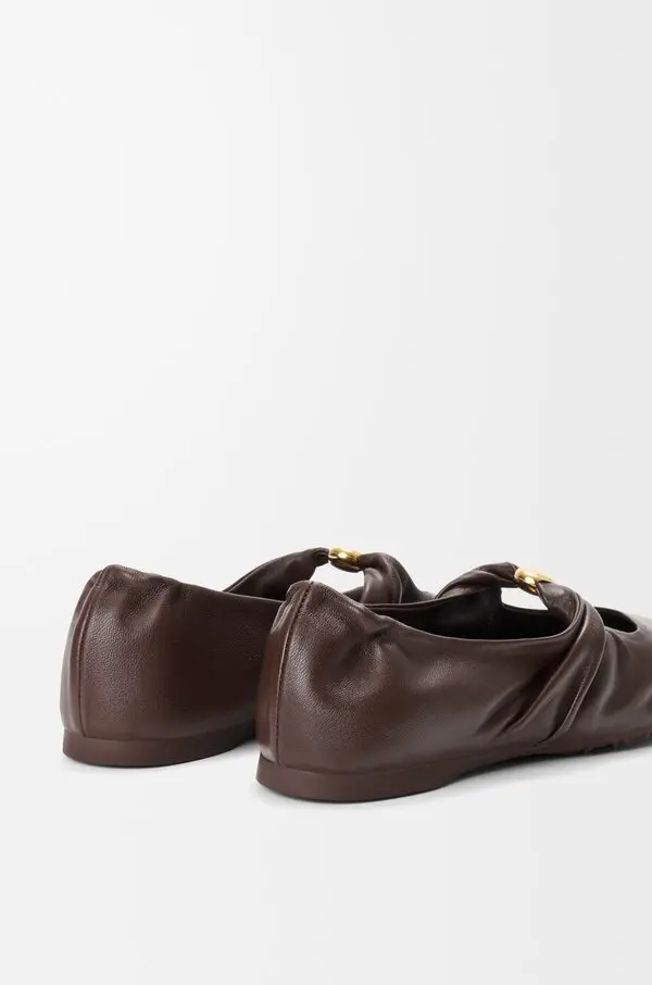 Loewe Anagram Ballet Flats - Brown
