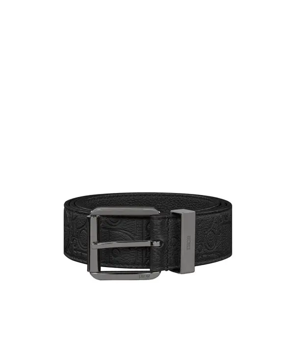Dior Logo Engraved Leather Belt