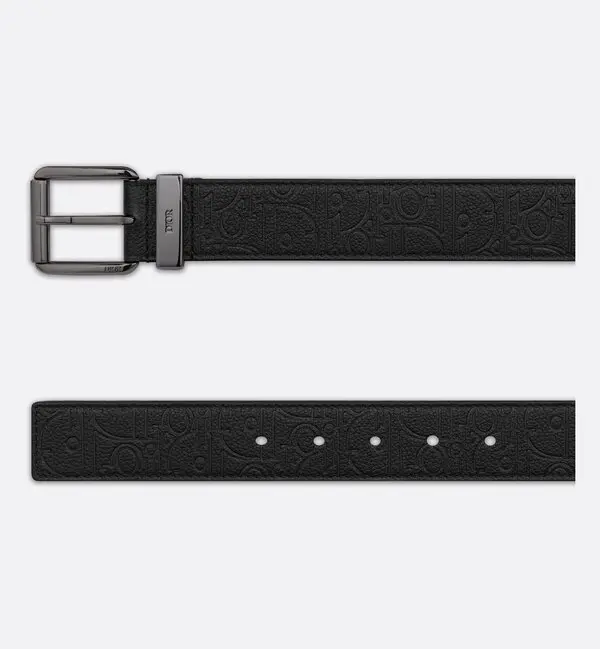 Dior Logo Engraved Leather Belt