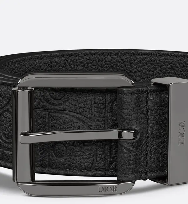 Dior Logo Engraved Leather Belt