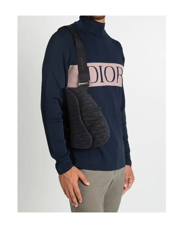 Dior Oblique Jacquard Saddle Bag