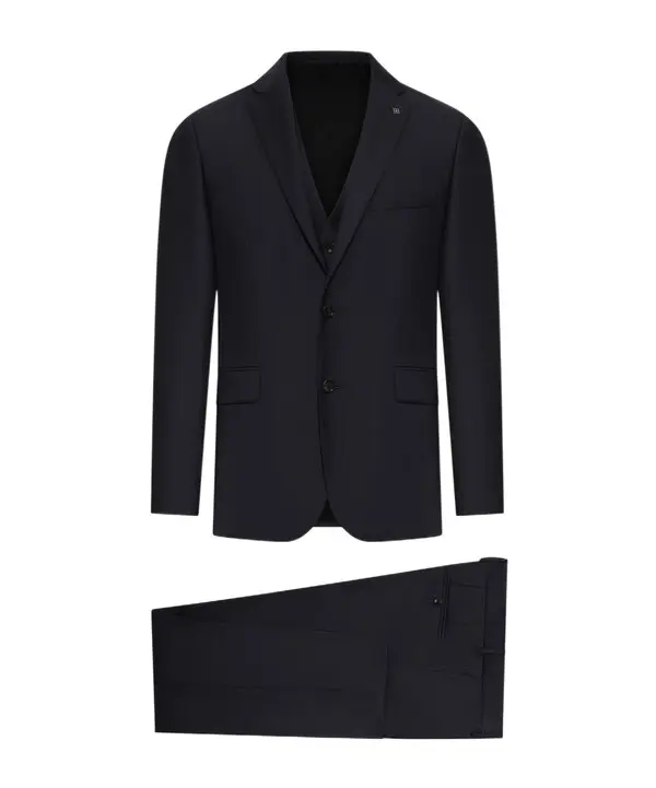 Tagliatore Logo-detail Button Suit - Black