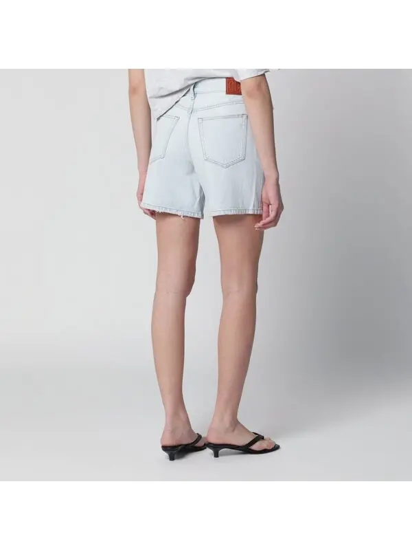 ANINE BING Delaney Frayed-edge Denim Shorts