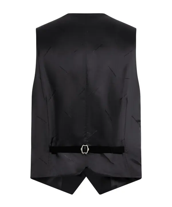 Tagliatore Long-sleeved Suit Jacket And Sleeveless Vest And Trousers Set - Black