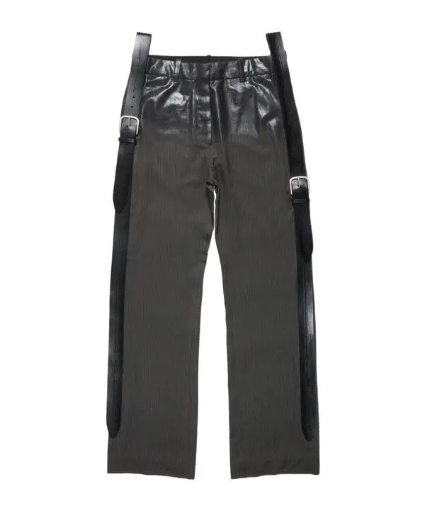 Acne Studios Herringbone Check Pattern Pants - Black