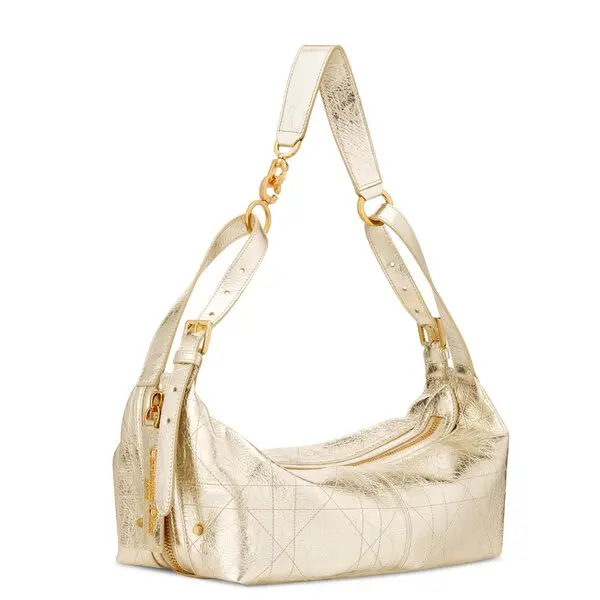 Dior Medium D-journey Bag In Crinkled Calfskin