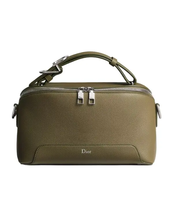 Dior Archie Zipped Bag With Strap - Khaki
