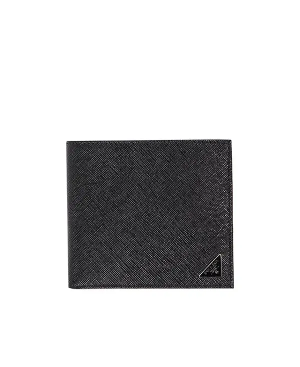 Prada Grain Logo Wallet - Black