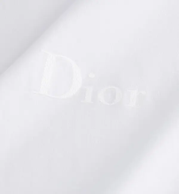 Dior Logo Embroidered Short-sleeved T-shirt - White