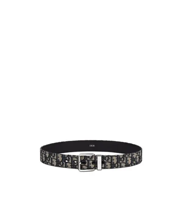 Dior Jacquard Buckled Belt - Beige/black