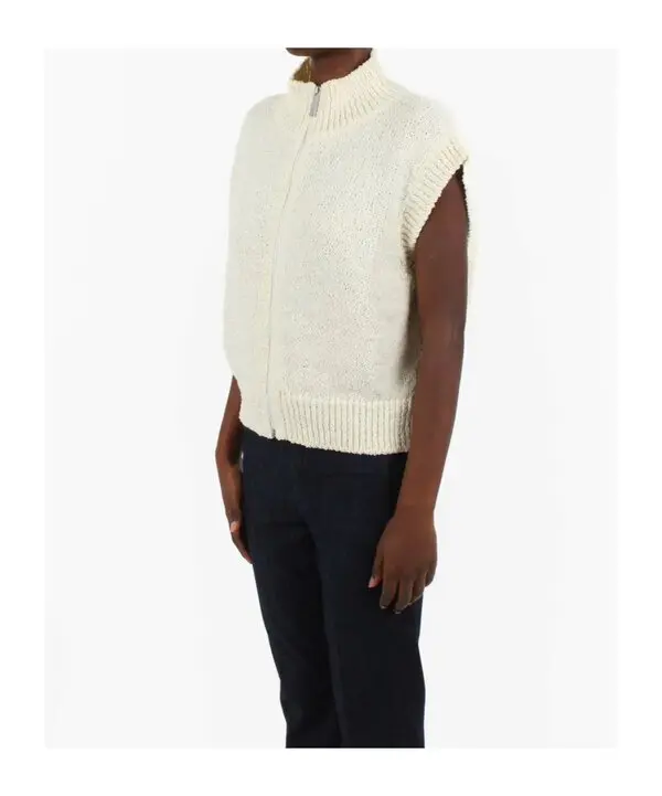 Herno Zip High Collar Knitted Sweater