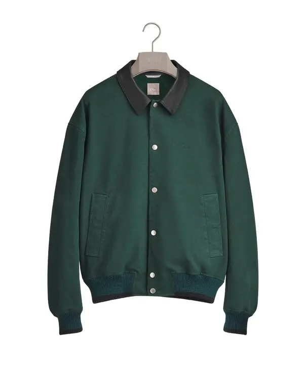 Dior Ingrid Blouson Jacket With Leather Collar - Green