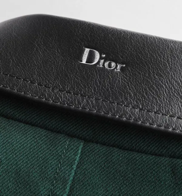 Dior Ingrid Blouson Jacket With Leather Collar - Green