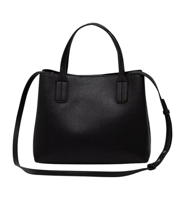 Tommy Hilfiger Logo Plaque Textured Satchel Bag