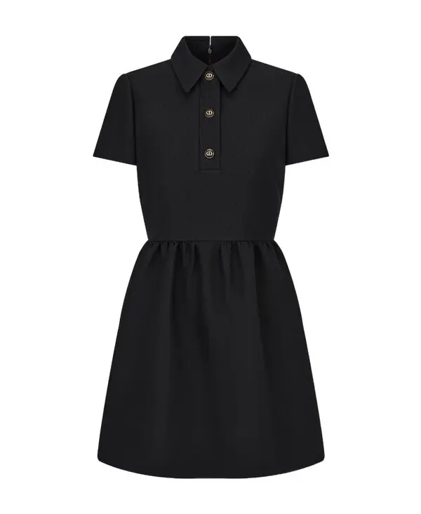 Dior Fitted Dress With Cd Buttons - Black