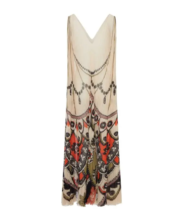 La DoubleJ Techno Tulle Maxi Dress - Nude