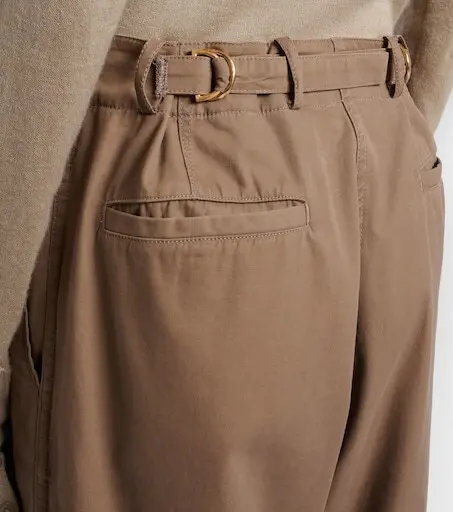 THE ROW Cotton-blend Gabardine Wide-leg Pants - Brown