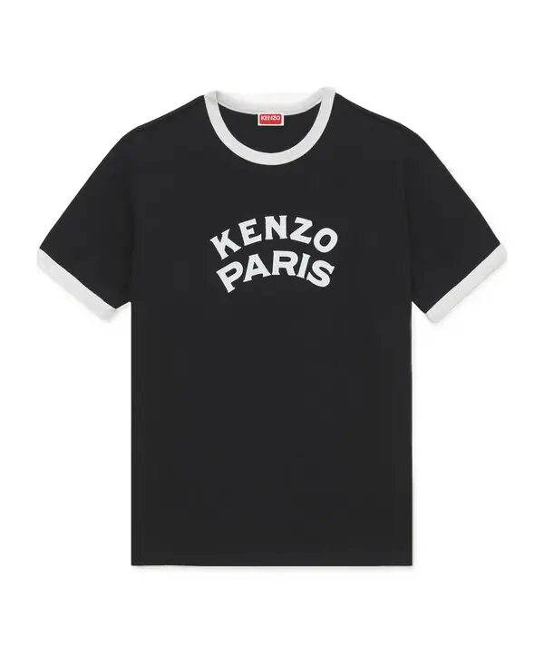 Kenzo Emblem' Slim T-shirt In Cotton - Black