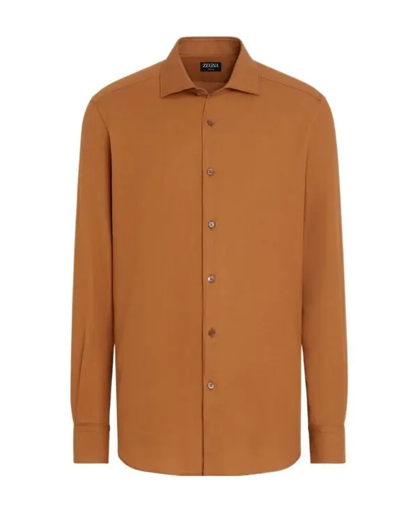 Zegna Cashco Long-sleeved Shirt - Brown