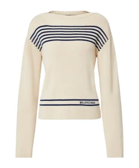 Balenciaga Striped Long Sleeve Sweater