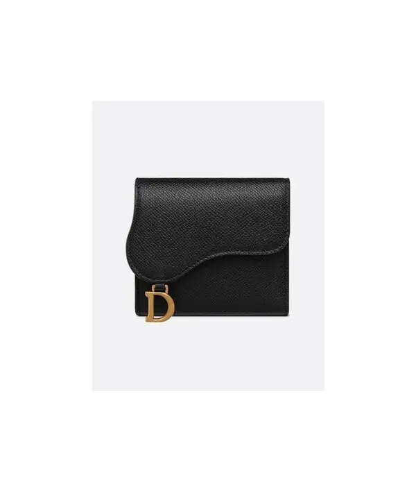 Dior Saddle Lotus Wallet - Black
