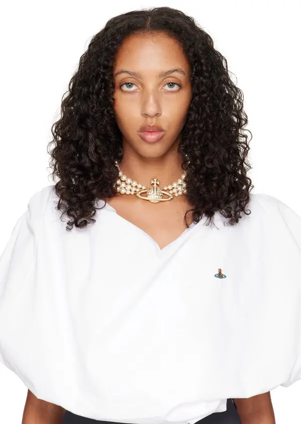 VIVIENNE WESTWOOD Faux Pearl Collar Necklace