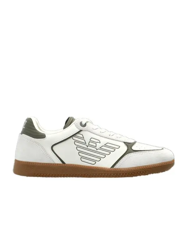 EA7 Logo Detail Low-top Sneakers - White