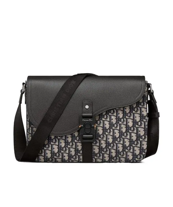 Dior Saddle Messenger Bag - Beige And Black