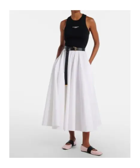 Givenchy Cotton Midi Skirt With A-line Silhouette