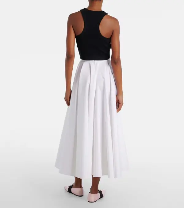 Givenchy Cotton Midi Skirt With A-line Silhouette