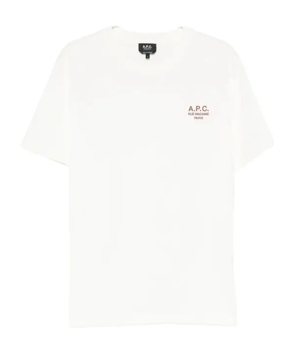 A.p.c. Rue Madame Logo-embroidered T-shirt - White