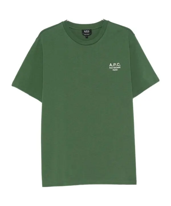 A.p.c. Rue Madame Logo-print Crew-neck T-shirt - Green