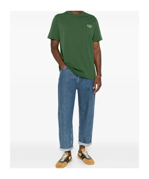 A.p.c. Rue Madame Logo-print Crew-neck T-shirt - Green