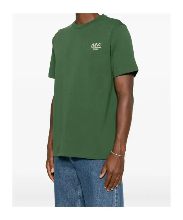 A.p.c. Rue Madame Logo-print Crew-neck T-shirt - Green
