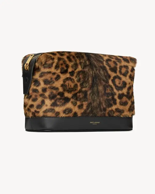 Saint Laurent Pouch In Pony Hair Leather