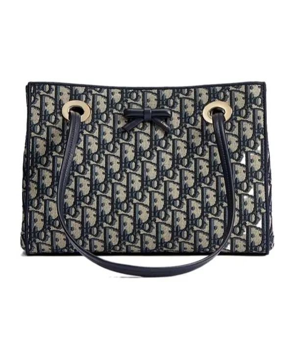 Dior Shopping Bag With Bow Detail - Black
