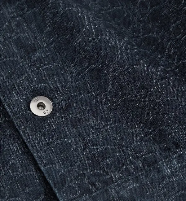 Dior Cropped Denim Jacket With Cd Metal Buttons
