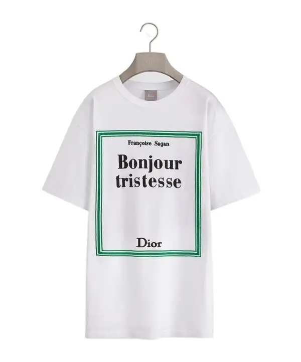 Dior T-shirt With Book Cover Embroidery, Relaxed Fit - White