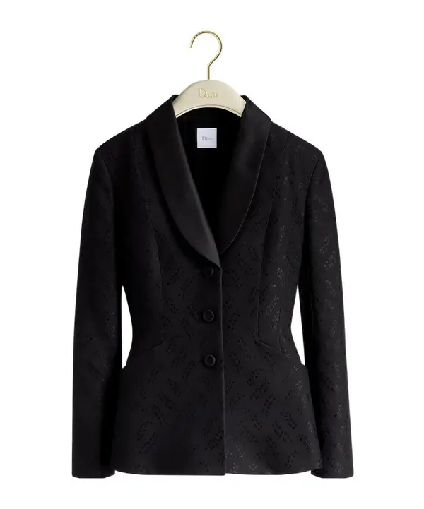 Dior Fitted Jacket With Shawl Collar - Yellow