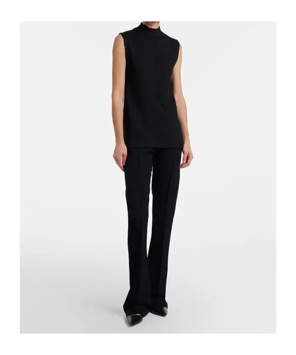 THE ROW Sleeveless Knit Top With High Neck