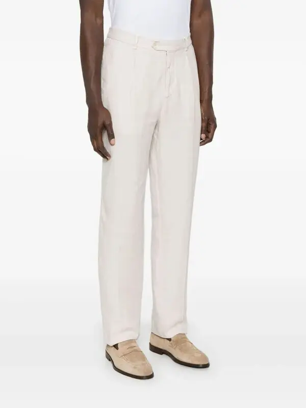 Brunello Cucinelli Linen Trousers - White