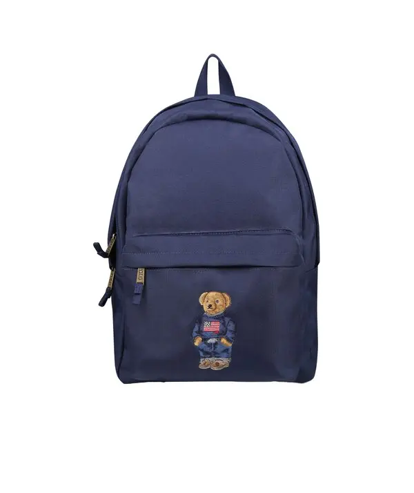 Polo Ralph Lauren Polo Bear Embroidered Recycled Polyester Backpack - Navy Blue