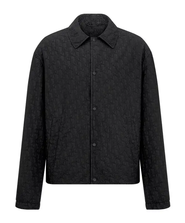 Dior Oblique Print Blouson Jacket - Dark Gray