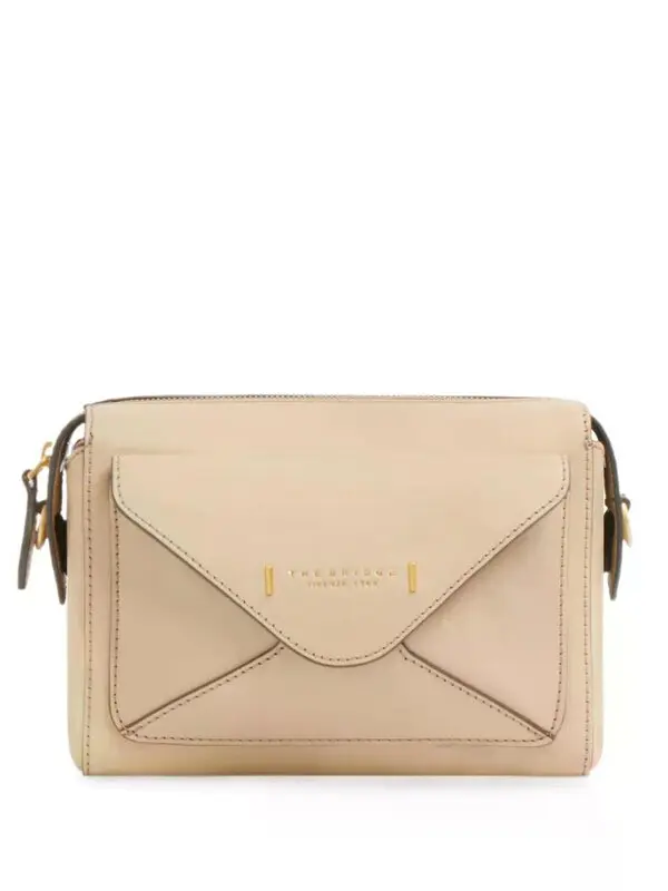 THE BRIDGE Envelope Pocket Leather Cross Body Bag - Neutrals